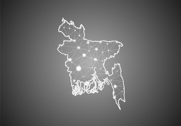 Pixel map of bangladesh dotted Royalty Free Vector Image