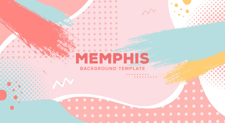 Colorful memphis background design Royalty Free Vector Image