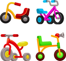 Tricycle Cartoon Red Vector Images (54)