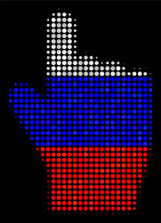 Halftone russian mouse cursor icon Royalty Free Vector Image