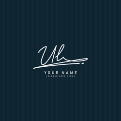 Initial letter ul logo - minimal alphabet Vector Image