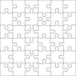 Jigsaw puzzle blank Royalty Free Vector Image - VectorStock