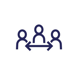 Broker middleman icon on white Royalty Free Vector Image
