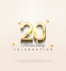 Modern 20th number design for anniversary Vector Image