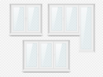 Traditional white window isolated Royalty Free Vector Image