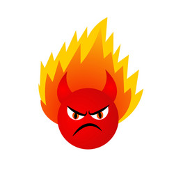 Angry emoticonal devil red evil icon Royalty Free Vector