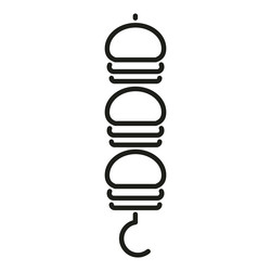 Corn bbq stick icon outline grill food Royalty Free Vector