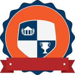 School emblem frame icon Royalty Free Vector Image