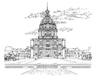 Tree house sketch engraving Royalty Free Vector Image