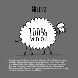 Merino sheep sketch for your design Royalty Free Vector