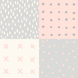 Pastel confetti hearts seamless repeat pattern Vector Image