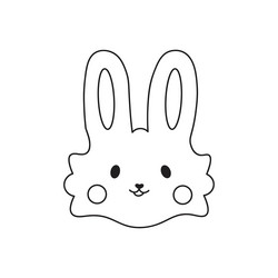 Cute rabbit nose minimalist Royalty Free Vector Image