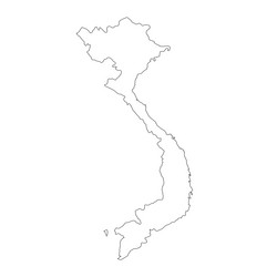 Highly detailed vietnam map with borders isolated Vector Image