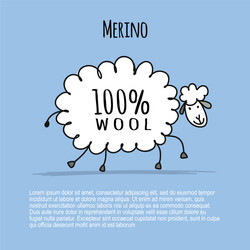 Merino sheep sketch for your design Royalty Free Vector