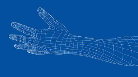 Open palm hand gesture male Royalty Free Vector Image
