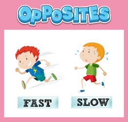 Opposite words with good and bad Royalty Free Vector Image