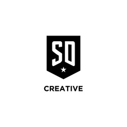 Letter sd logo monogram emblem style with crown Vector Image