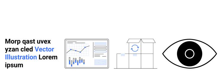 Data Analysis Dashboard With Charts Graphs Vector Image