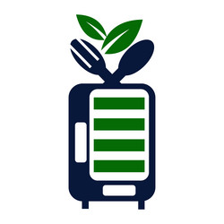 Healthy vending machines food logo template Vector Image