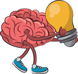 Human brain intelligence and creativity cartoons Vector Image