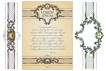 Luxury frame in ancient style for flyer Royalty Free Vector