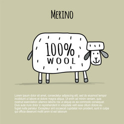 Merino sheep sketch for your design Royalty Free Vector