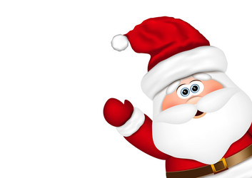 Confused santa claus face side view Royalty Free Vector