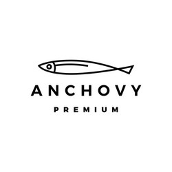 Sardine icon design outline Royalty Free Vector Image