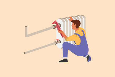 Character flat drawing cute female plumber Vector Image