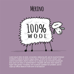 Merino sheep sketch for your design Royalty Free Vector