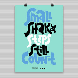 Progress motivation lettering Royalty Free Vector Image