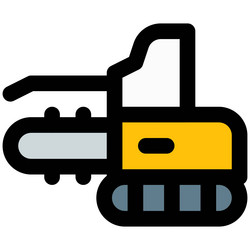 Walk behind trencher for digging trenches Vector Image