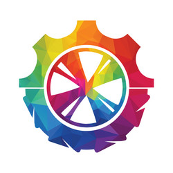 Tyre company or shop logo design Royalty Free Vector Image