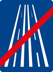 Blue traffic sign with direction Royalty Free Vector Image