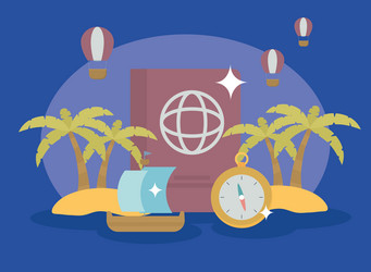 Cute geography card Royalty Free Vector Image - VectorStock