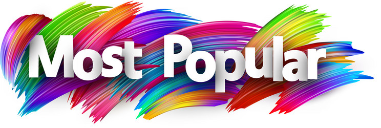 Most popular paper word sign with colorful Vector Image