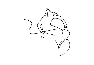 Knowledge one line drawing Royalty Free Vector Image