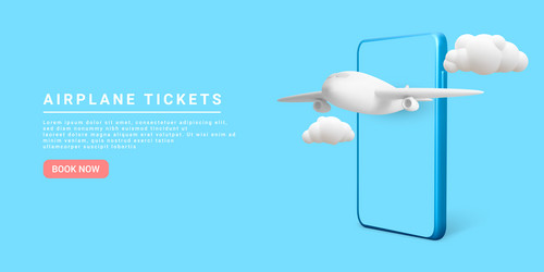 Travel and flight ticket advertising template Vector Image