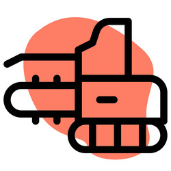 Walk behind trencher for digging trenches Vector Image