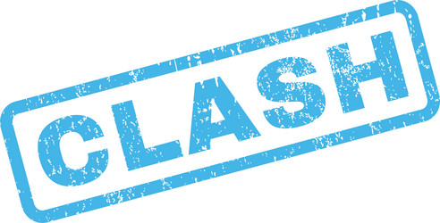 Clash rubber stamp Royalty Free Vector Image - VectorStock