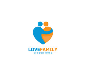 Family link logo design Royalty Free Vector Image