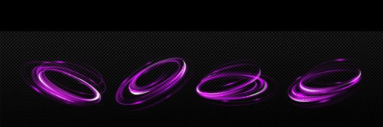 Glow spinning circles speed circle motion effect Vector Image