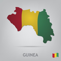 Republic of guinea - map Royalty Free Vector Image