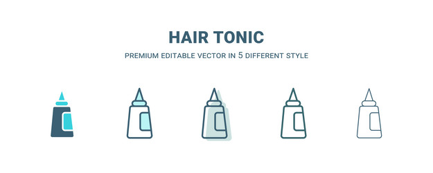 Relaxed human icon in 5 different style outline Vector Image