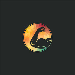 Power gym logo design Royalty Free Vector Image