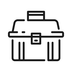 Tool box line icon toolbox toolkit instrument Vector Image