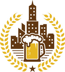 Homebrew logo template emblem design Royalty Free Vector