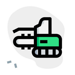 Walk behind trencher for digging trenches Vector Image