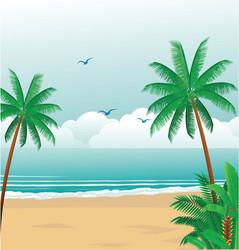 Beach sunset Royalty Free Vector Image - VectorStock