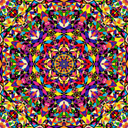 Seamless kaleidoscope pattern Royalty Free Vector Image